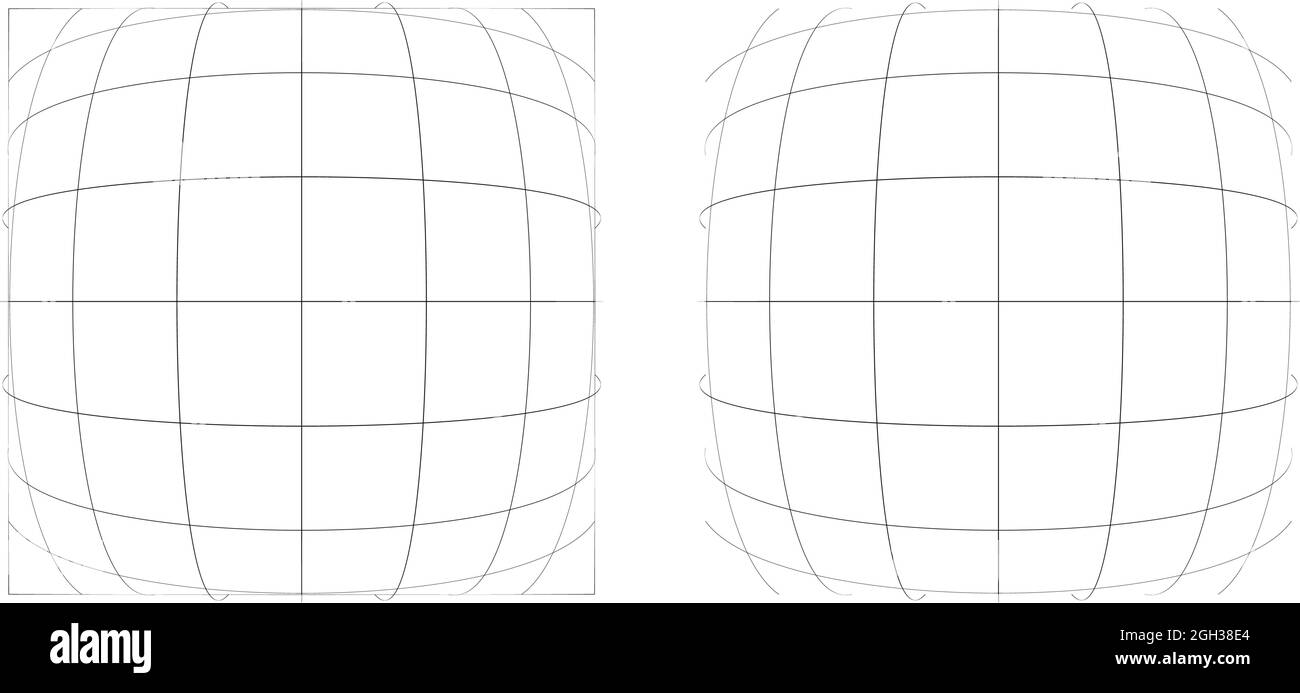 Distorted abstract geometric shape elements. Deformation, distortion ...