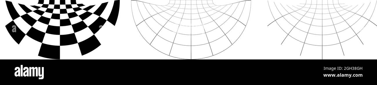 Distorted abstract geometric shape elements. Deformation, distortion ...