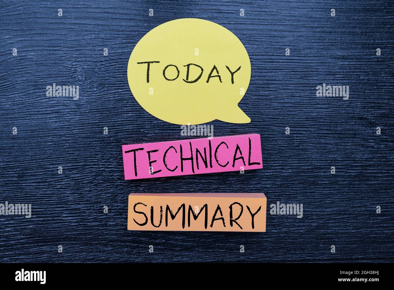 Sign displaying Technical Summary. Business overview includes ...