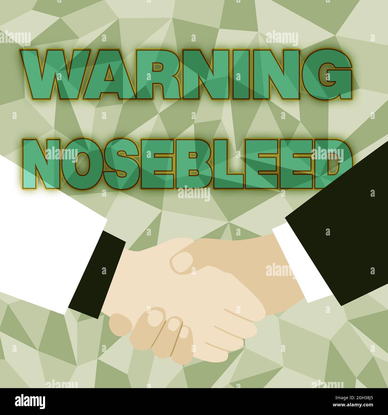 Hand writing sign Warning Nosebleed. Concept meaning caution on ...