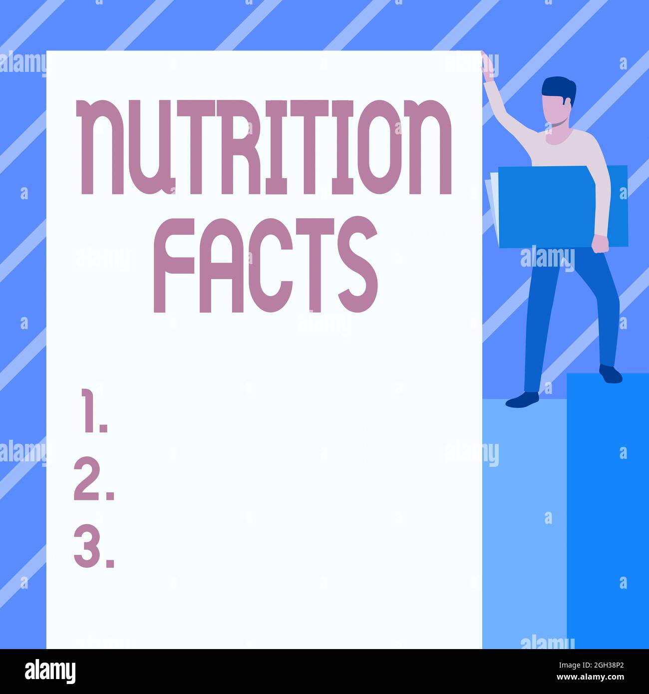 Inspiration showing sign Nutrition Facts. Word for detailed information ...