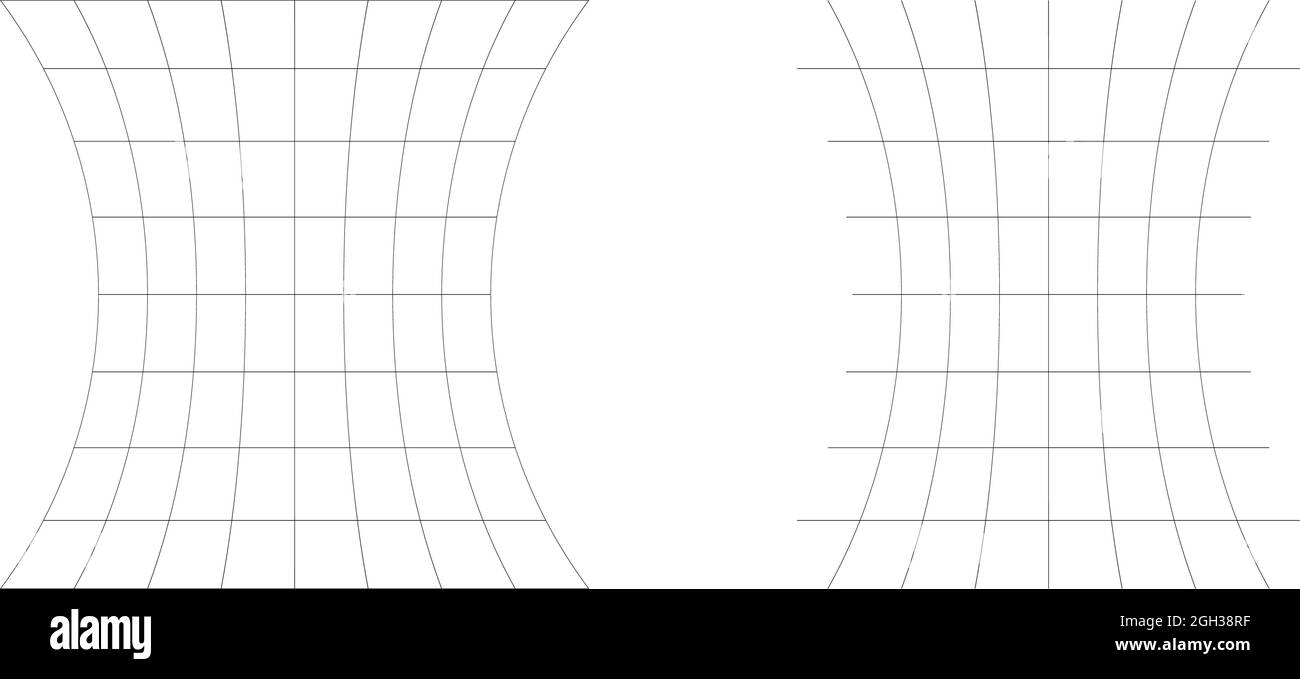 Distorted abstract geometric shape elements. Deformation, distortion ...