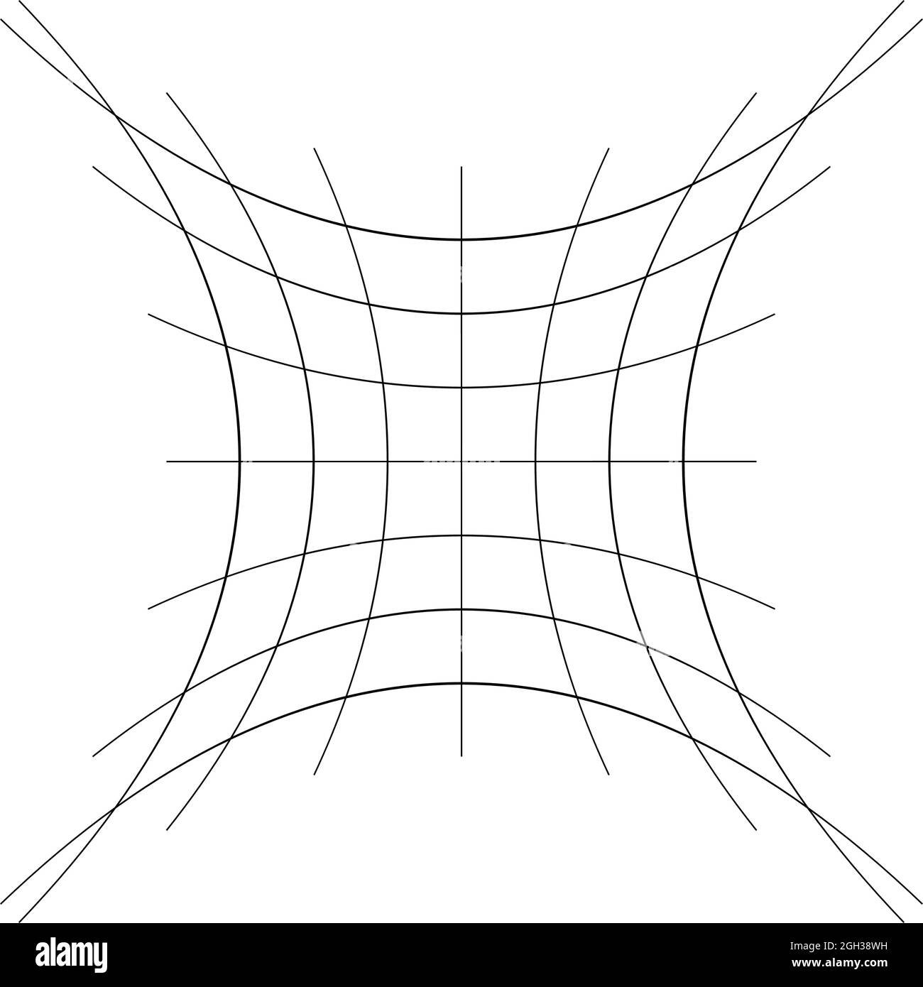 Distorted abstract geometric shape elements. Deformation, distortion ...