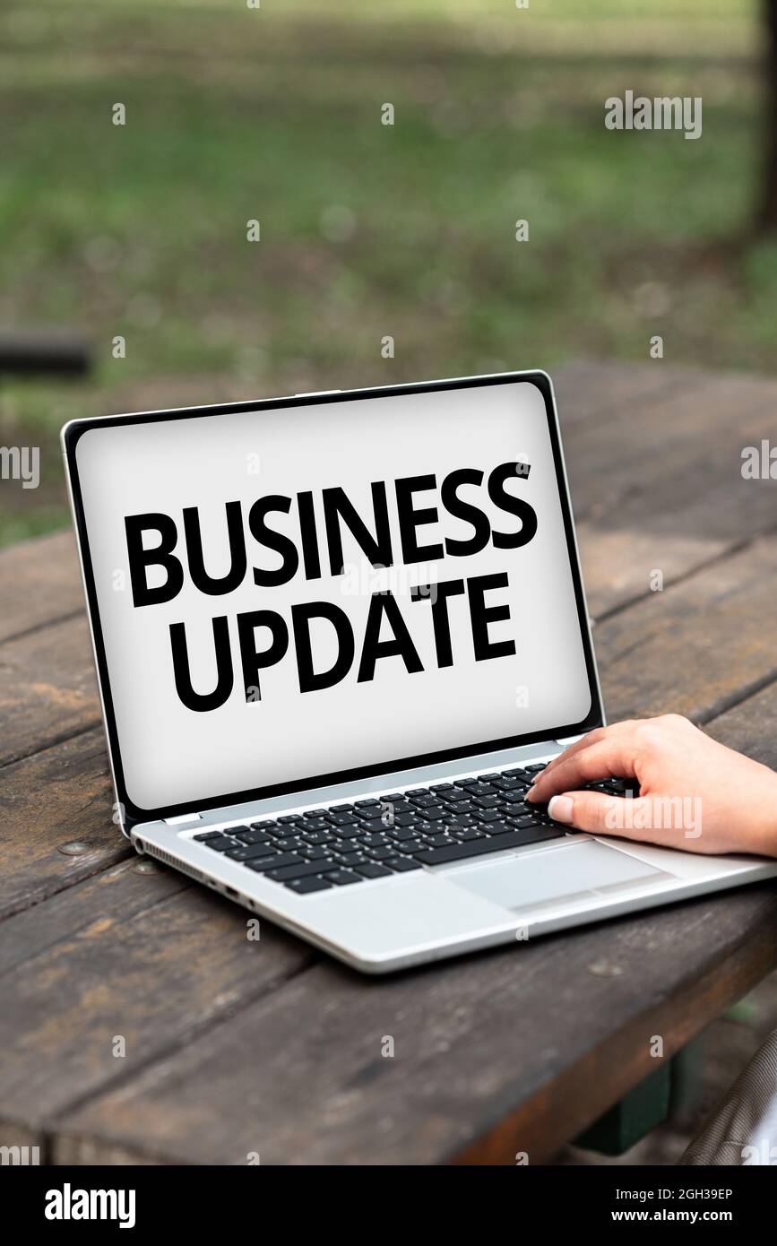 Text caption presenting Business Update. Business concept the act of ...
