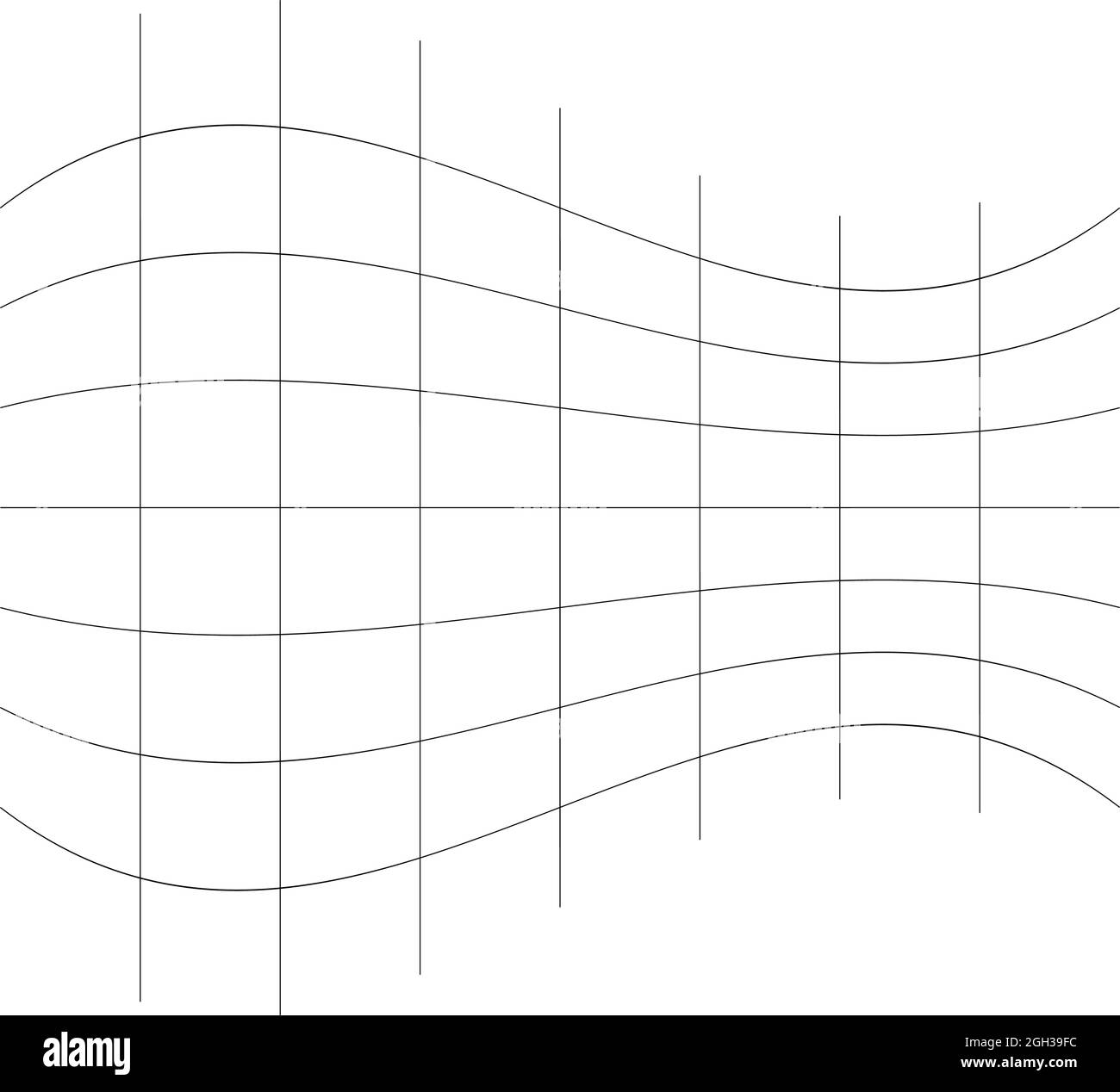 Distorted abstract geometric shape elements. Deformation, distortion ...