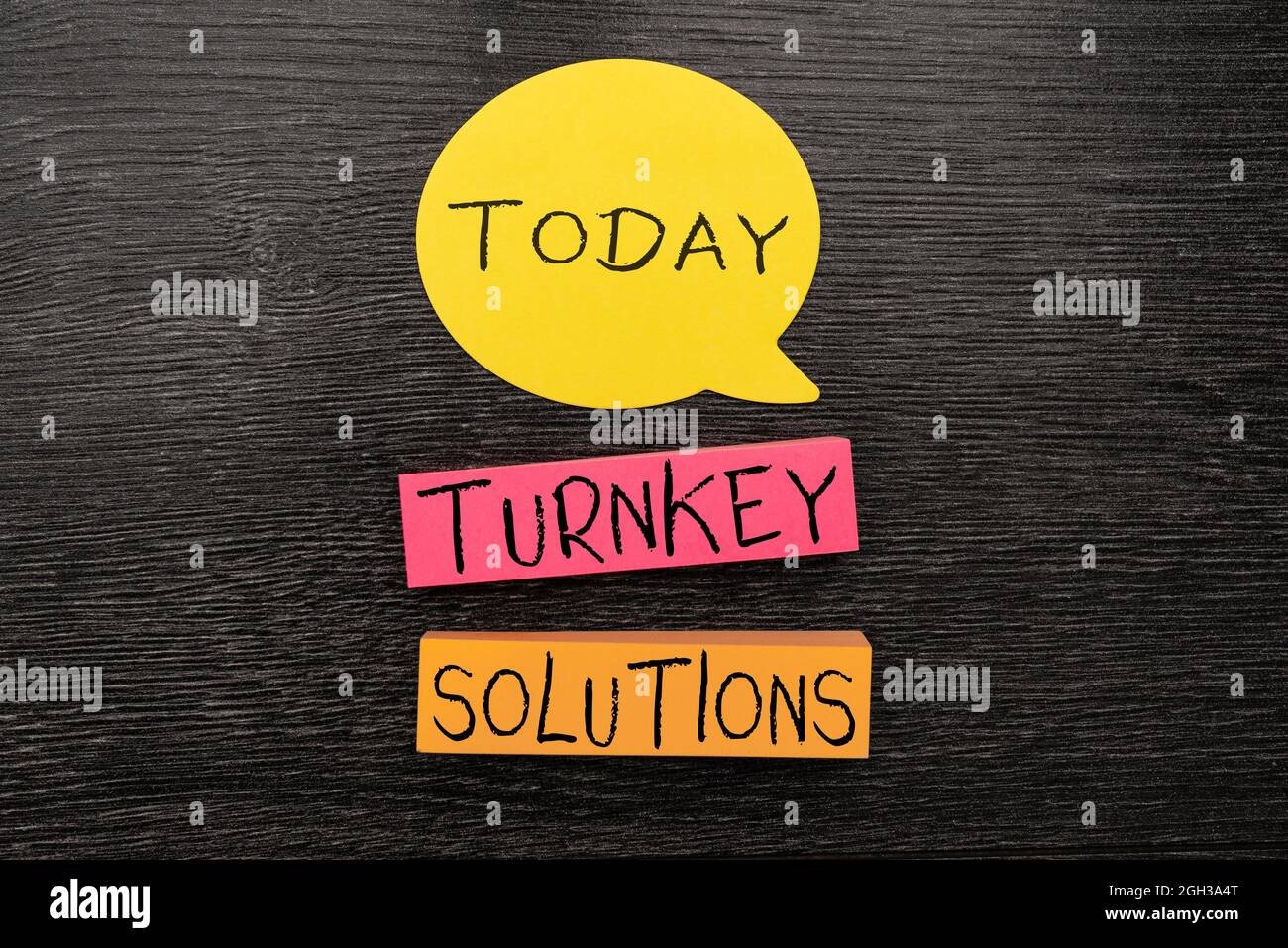 Writing displaying text Turnkey Solutions. Concept meaning immediately ...