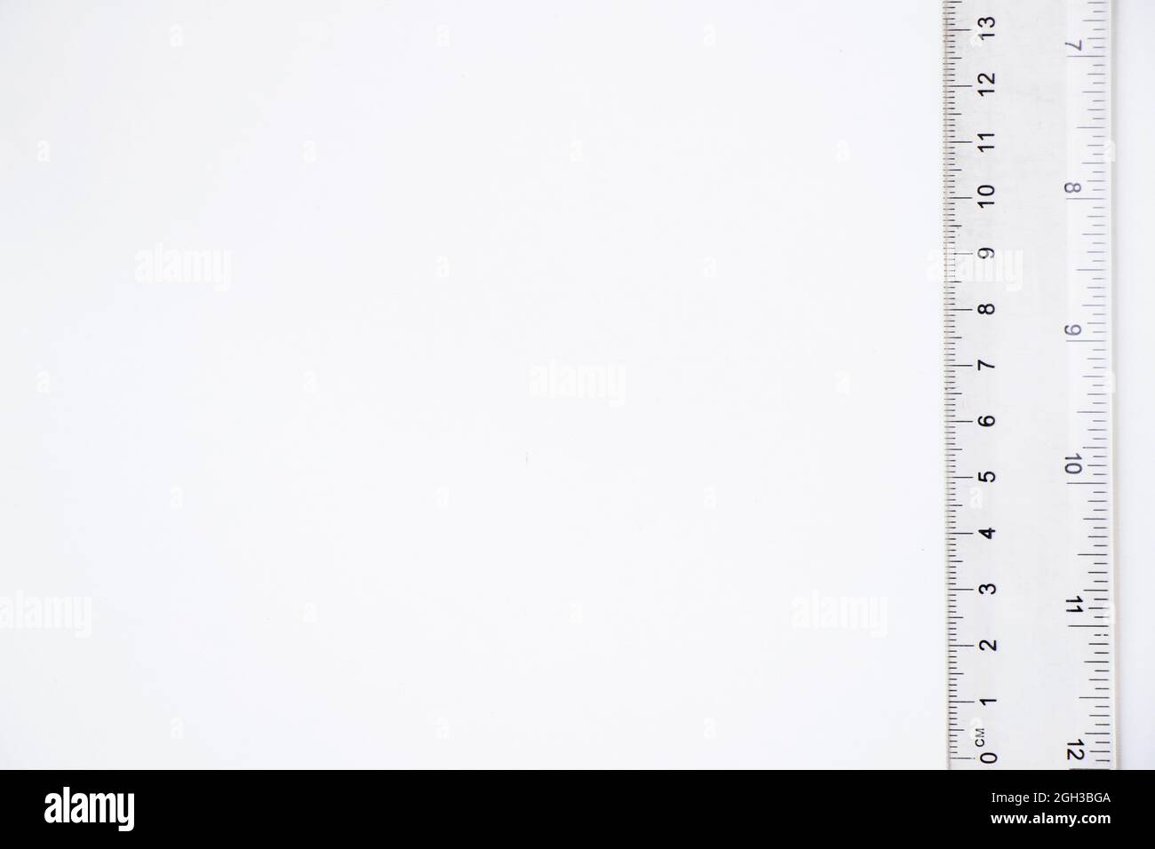 Transparent ruler isolated on a white background with space for text ...