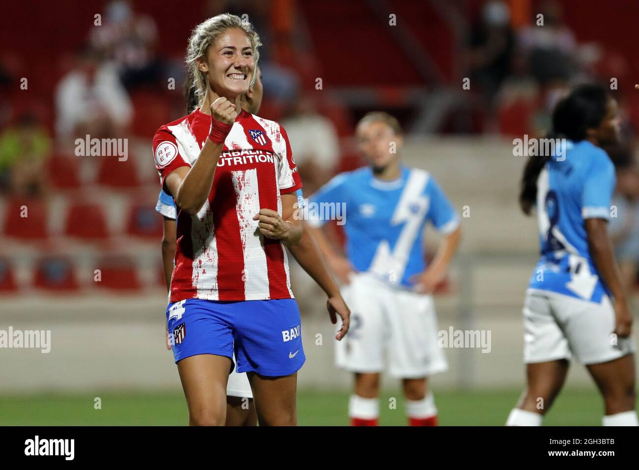 Laia Aleixandri (4, Atletico) celebrates a goal during the Liga ...