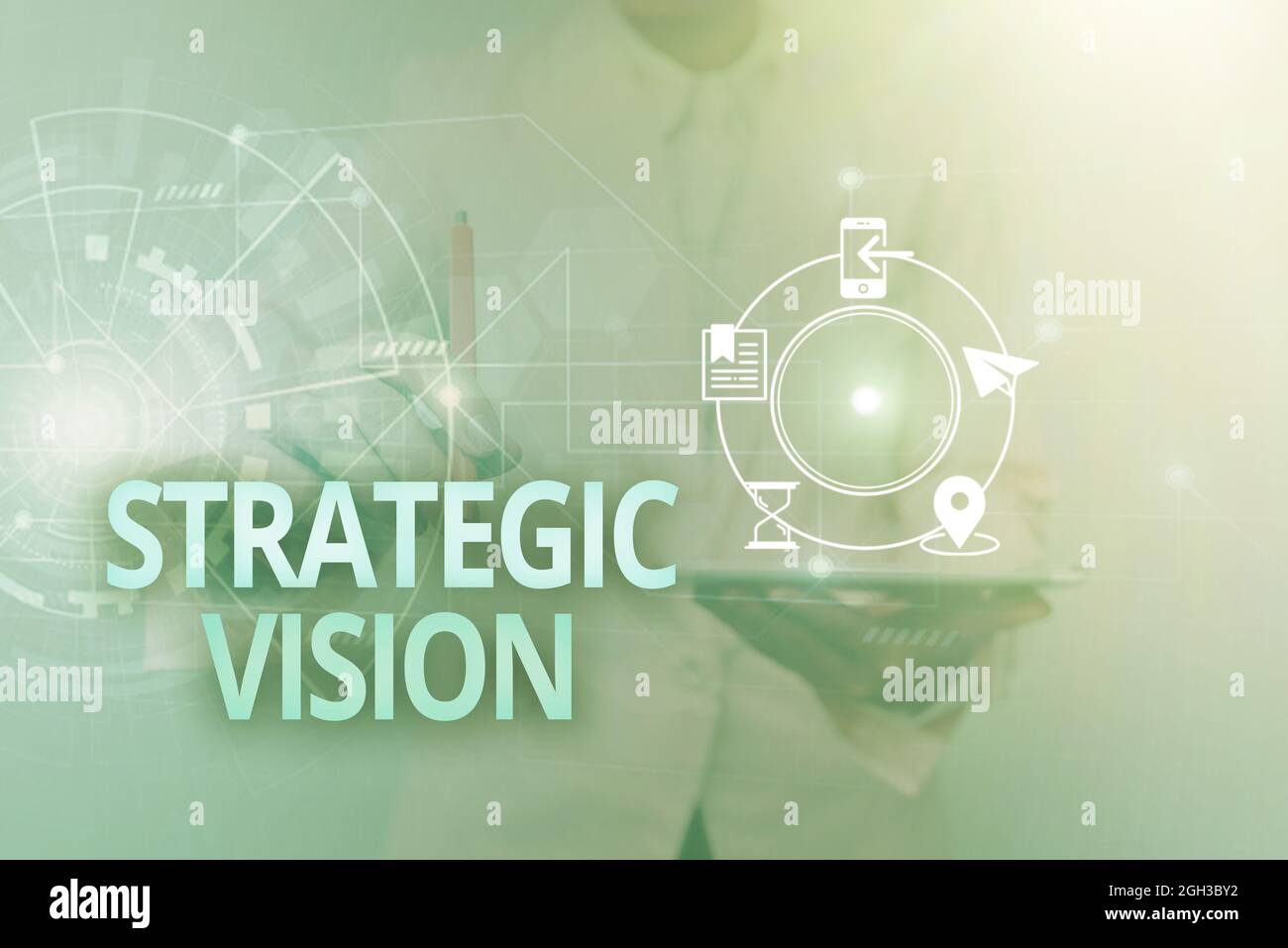 Text sign showing Strategic Vision, Business concept clarifies the ...