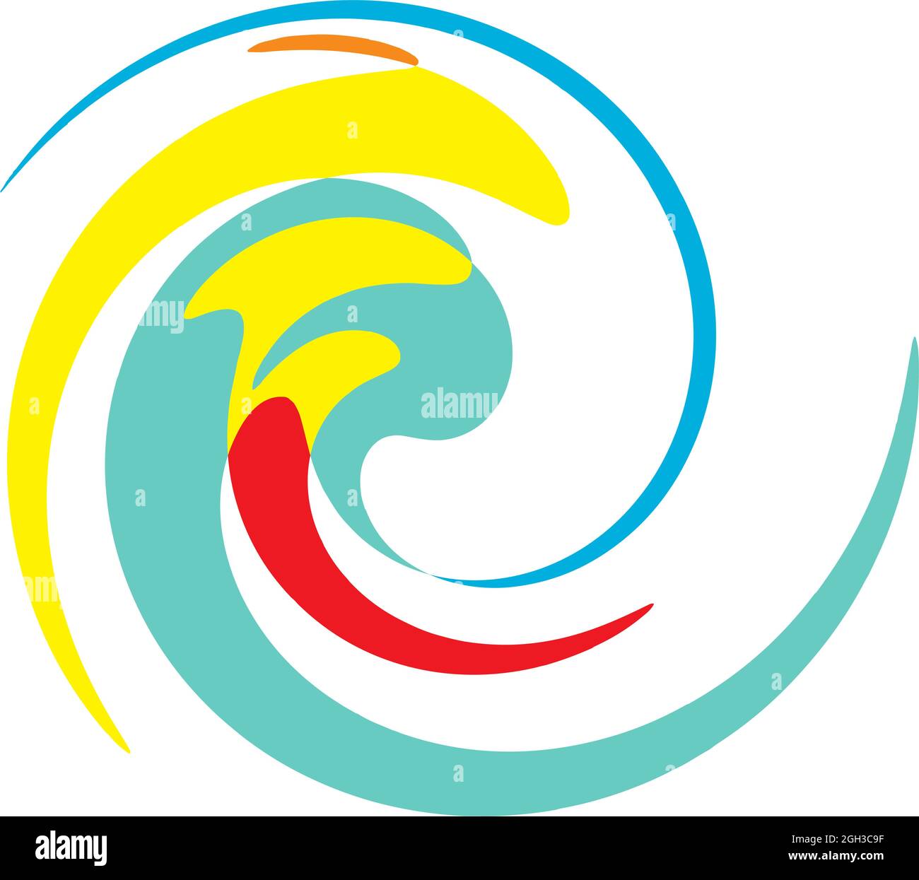 Curl, spiral, swirl, volute. Helix circular twirl – stock vector ...