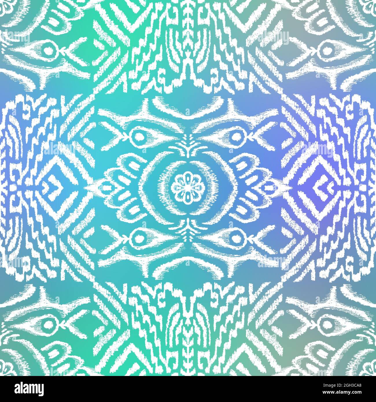 Seamless gradient tribal ethnic rug motif pattern Stock Photo - Alamy