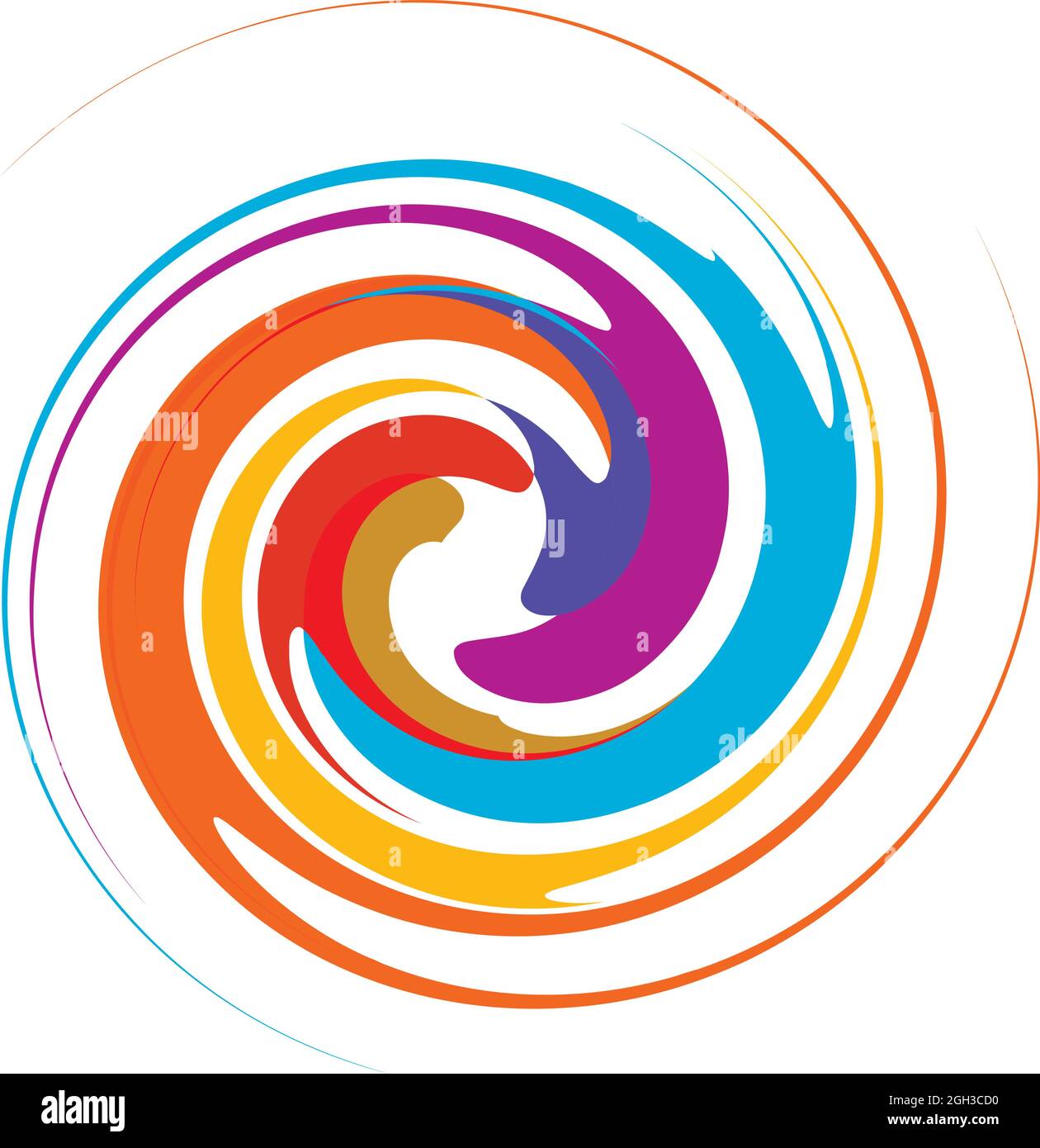 Curl, spiral, swirl, volute. Helix circular twirl – stock vector ...