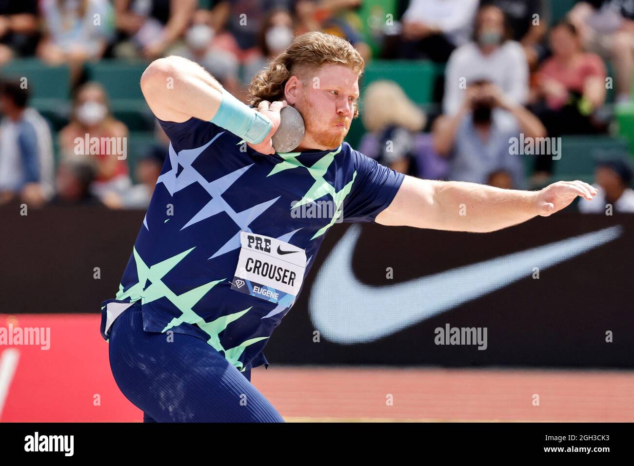 Eugene, United States. 21st Aug, 2021. Ryan Crouser (USA) wins the shot ...