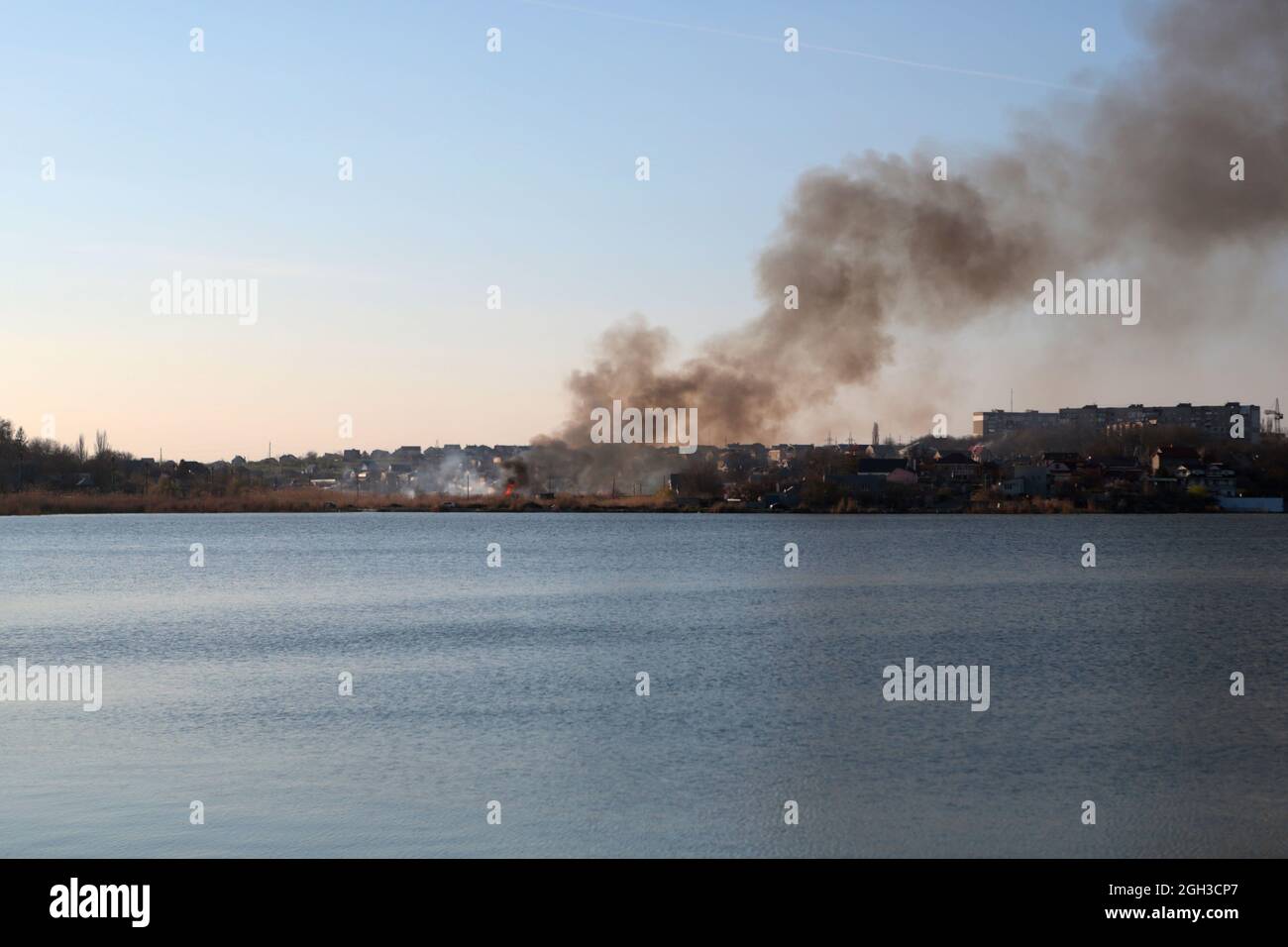 Burning village in the background hi-res stock photography and images ...