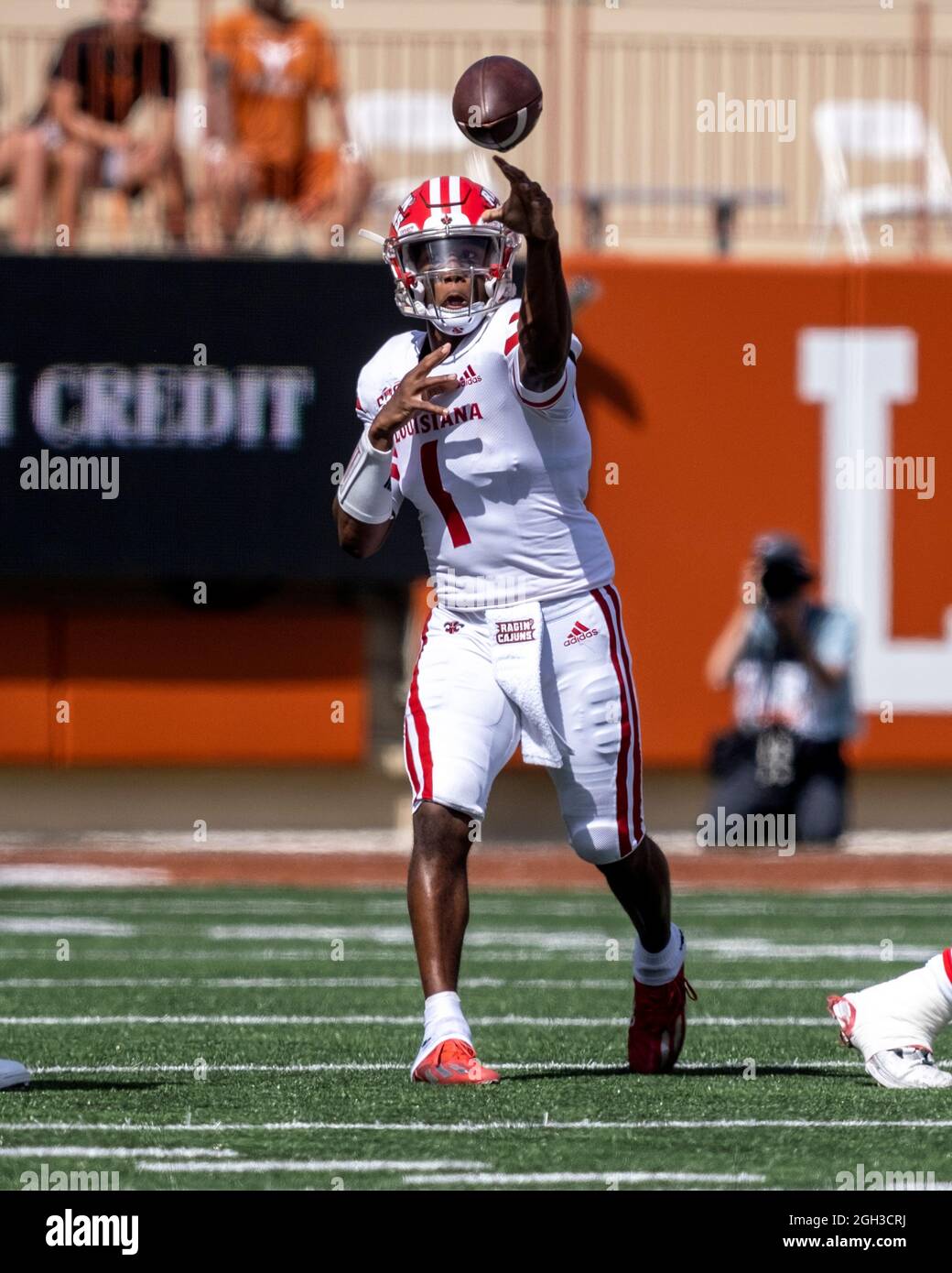 September 04. Quarterback Levi Lewis #1 of the Louisiana Ragin' Cajuns ...