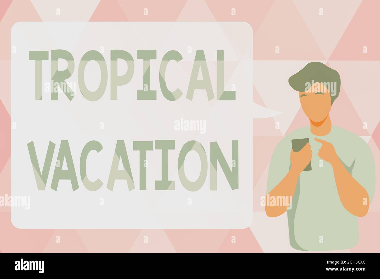 Text sign showing Tropical Vacation. Concept meaning taking a holiday ...