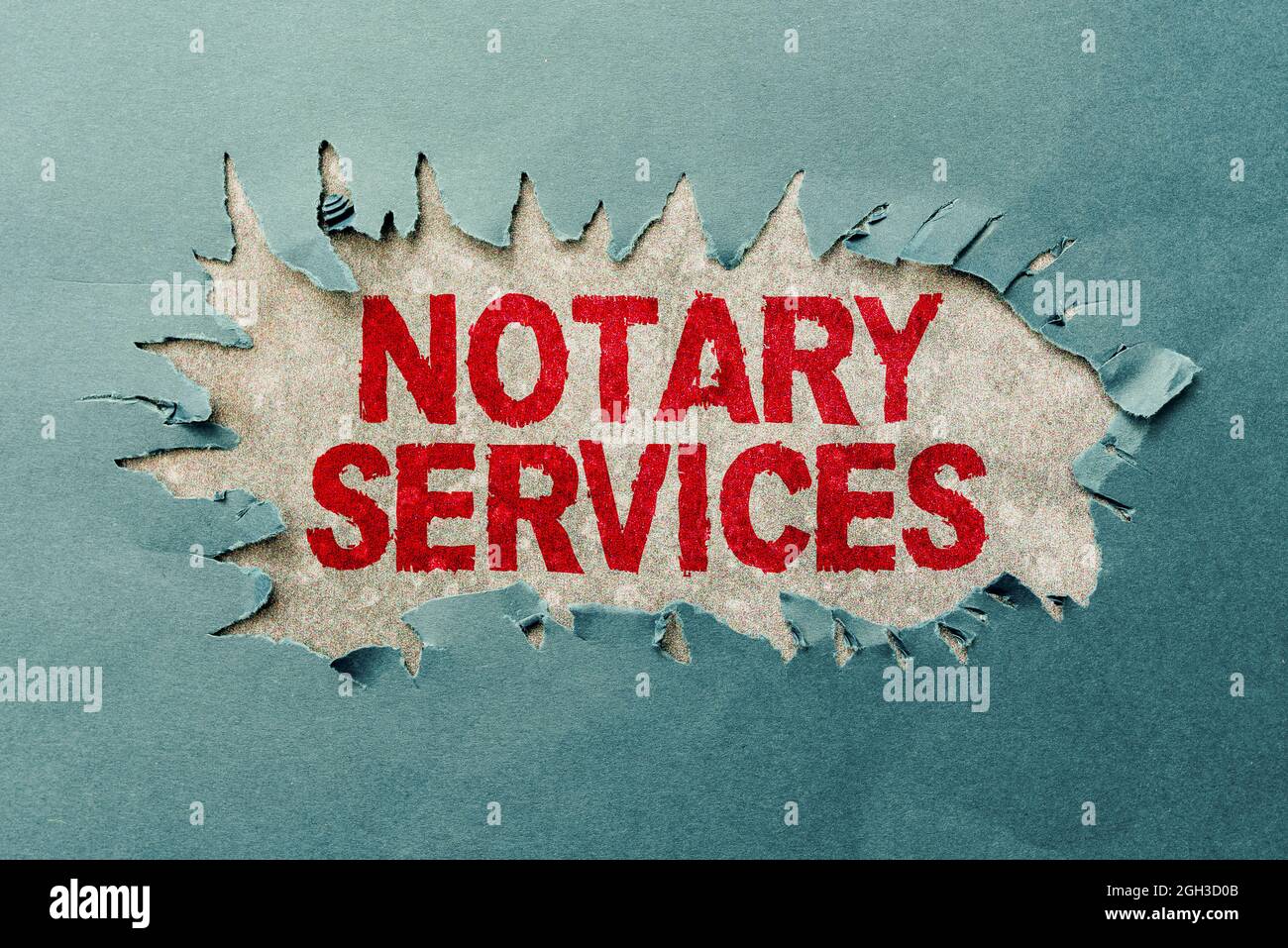 Hand writing sign Notary Services, Business approach services rendered ...