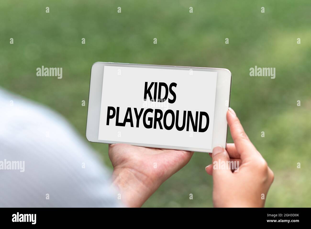 Writing displaying text Kids Playground. Word for piece of land ...