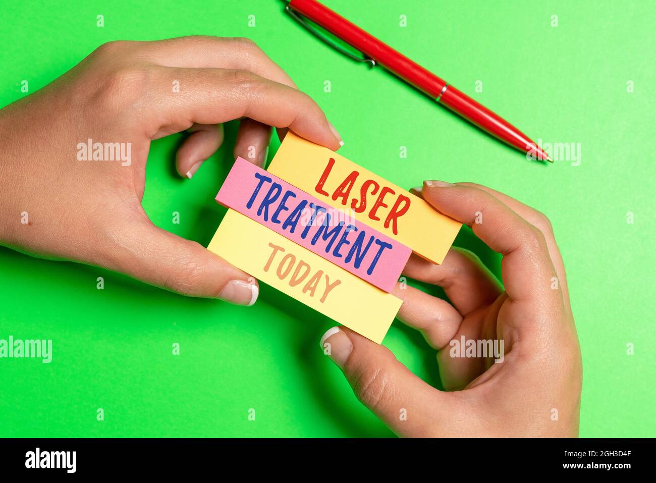 Conceptual display Laser Treatment. Word for any of various medical and ...