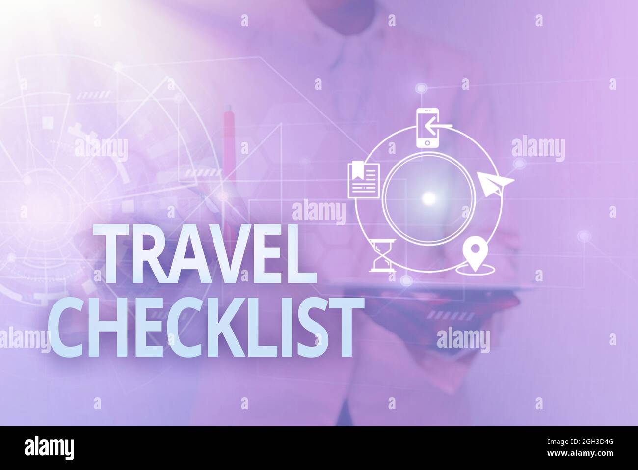 Writing displaying text Travel Checklist, Conceptual photo a list of ...