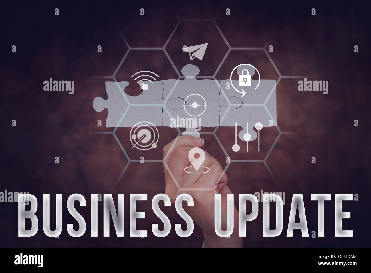 Sign displaying Business Update. Business idea the act of adding new ...