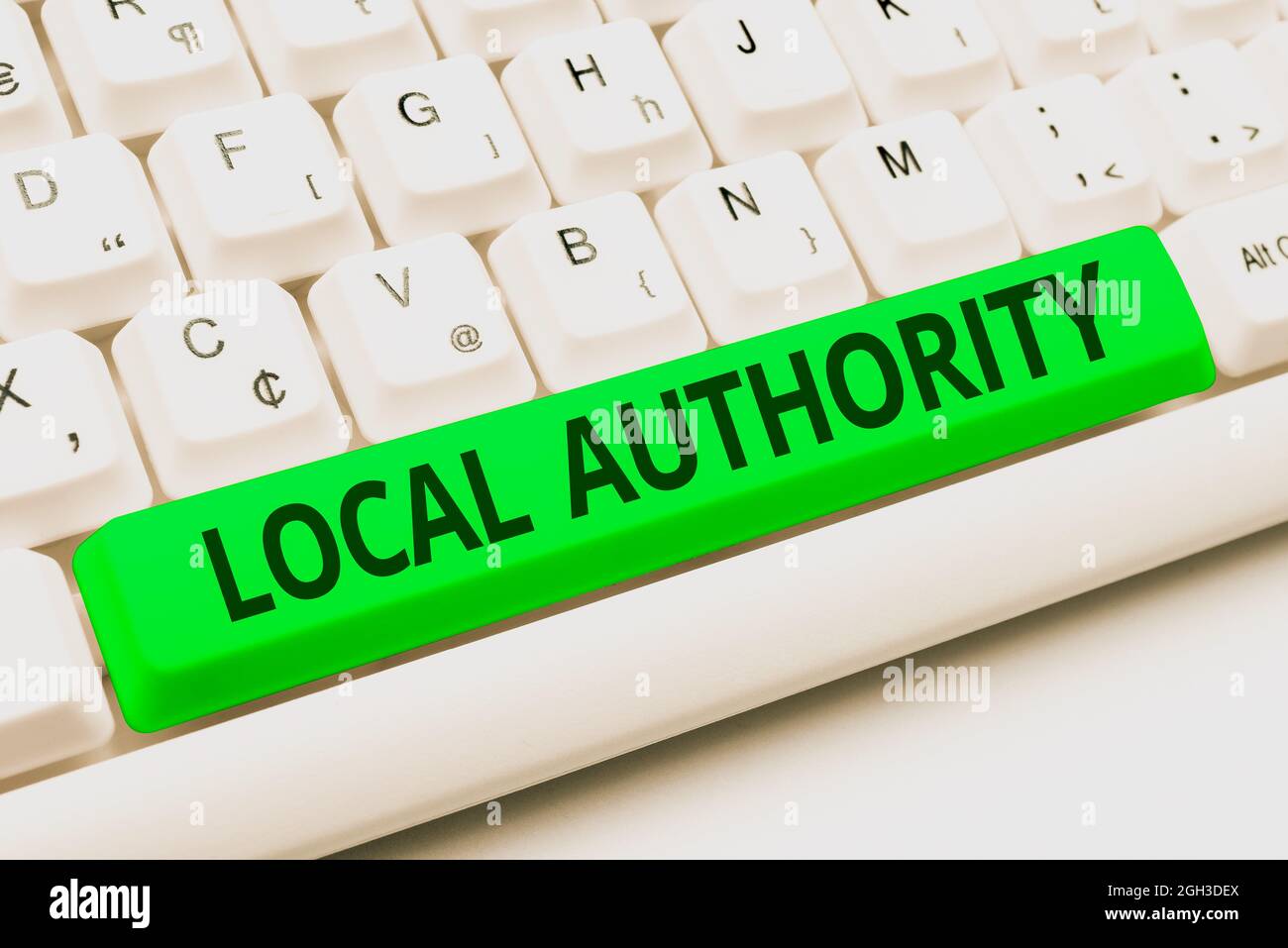 Hand writing sign Local Authority. Concept meaning the group of showing ...