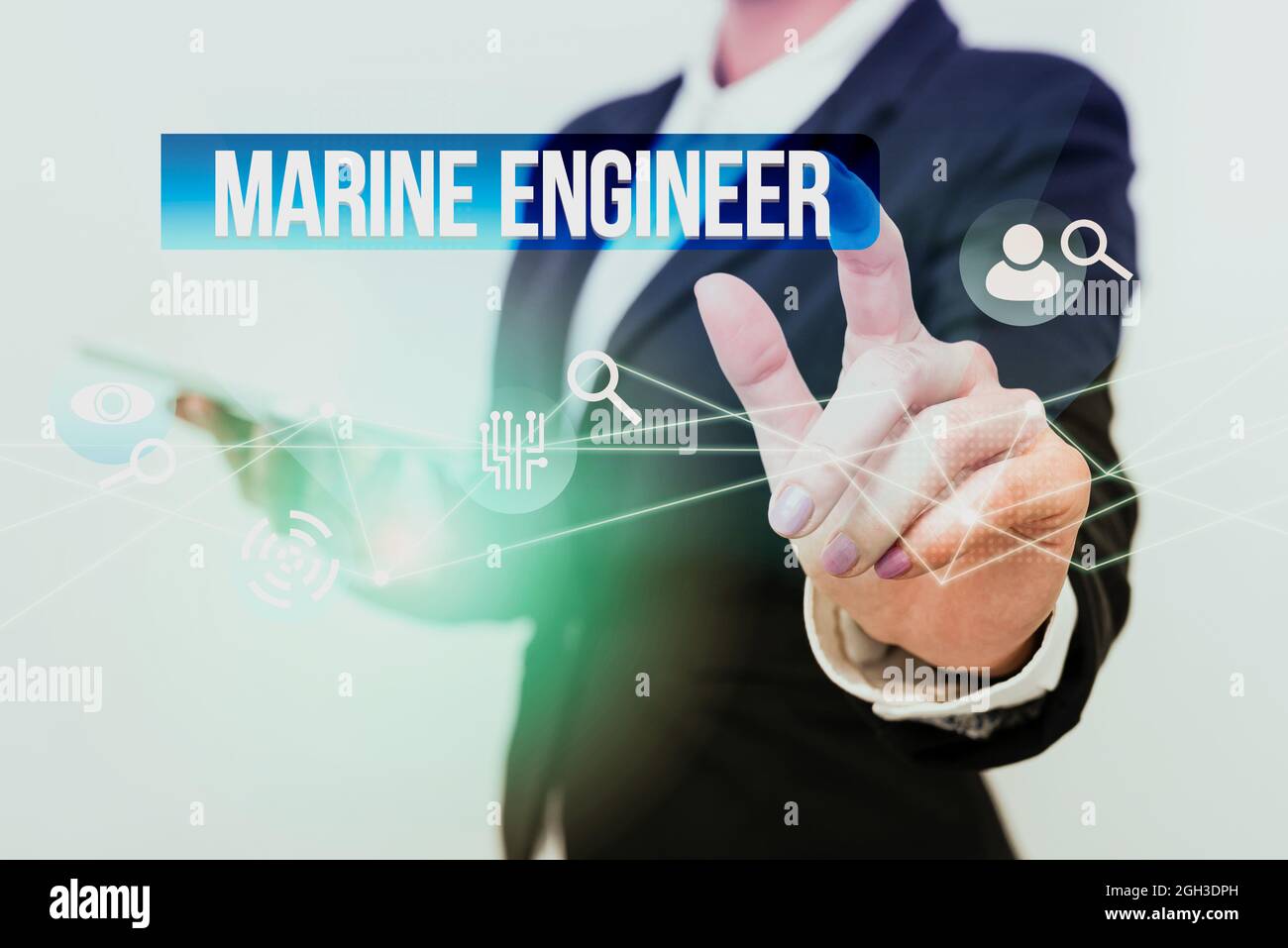 Text showing inspiration Marine Engineer, Word Written on incharge with ...