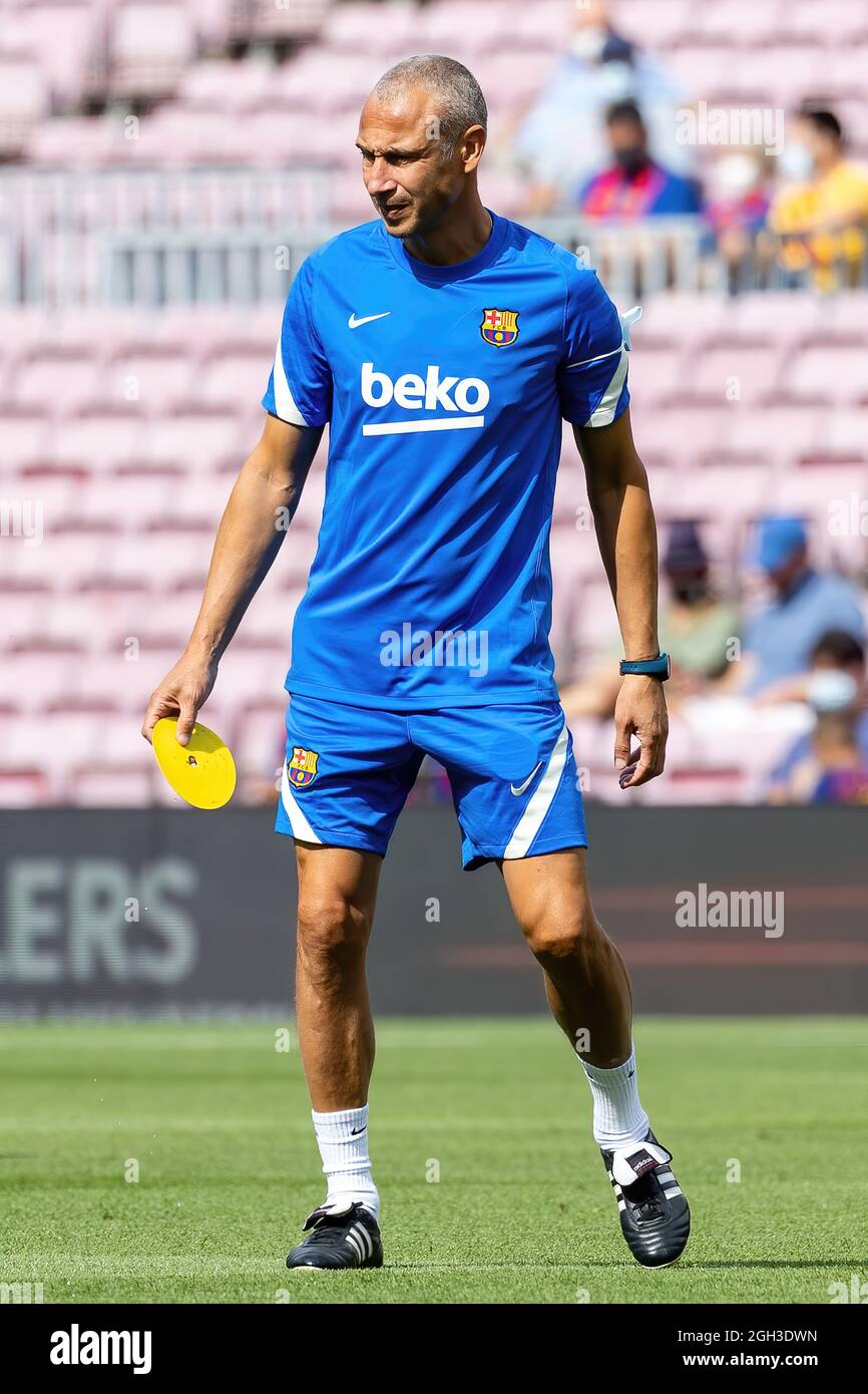 BARCELONA - AUG 29: The assistant coach Henrik Larsson during the La ...