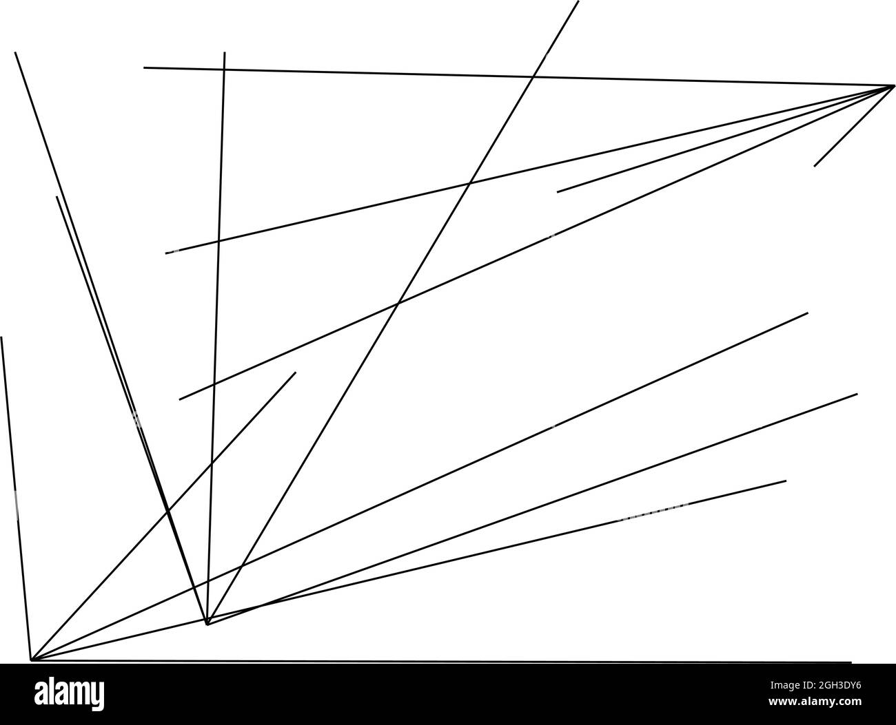 Random structure of angular, geometric lines element. Irregular ...