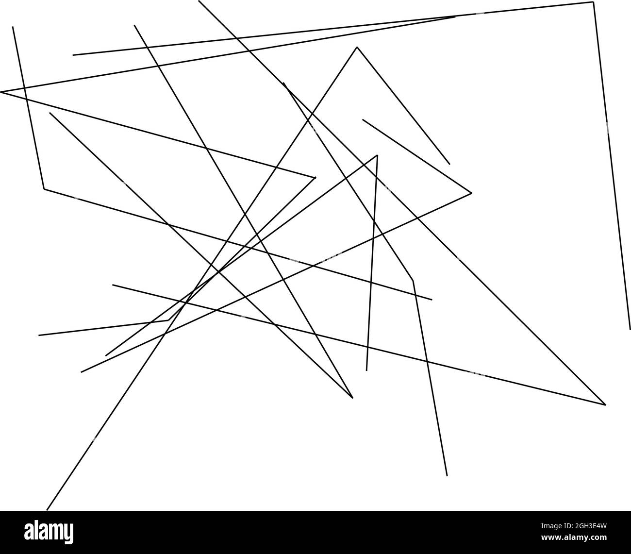 Random structure of angular, geometric lines element. Irregular ...