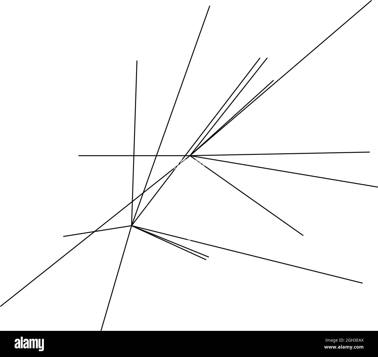 Random structure of angular, geometric lines element. Irregular ...