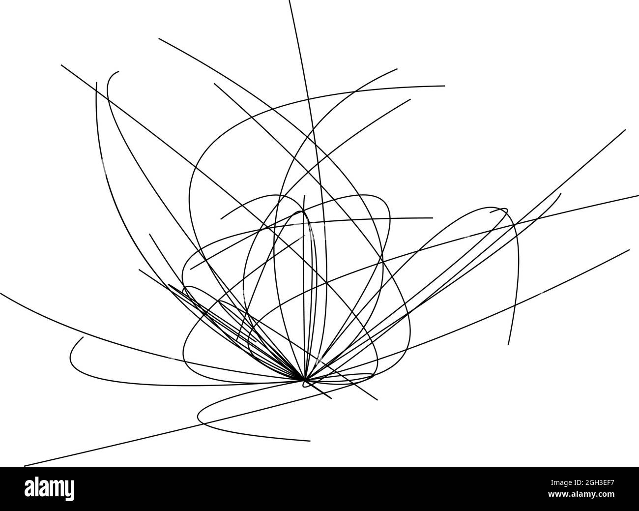 Random curvy, squiggly, tangled lines. Knot, loop, billowy freeform ...