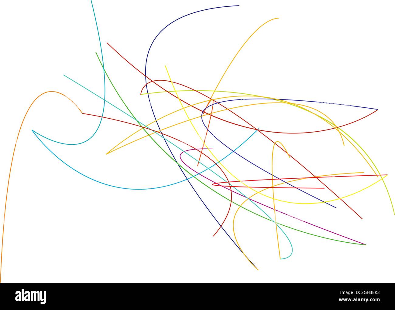 Random curvy, squiggly, tangled lines. Knot, loop, billowy freeform ...
