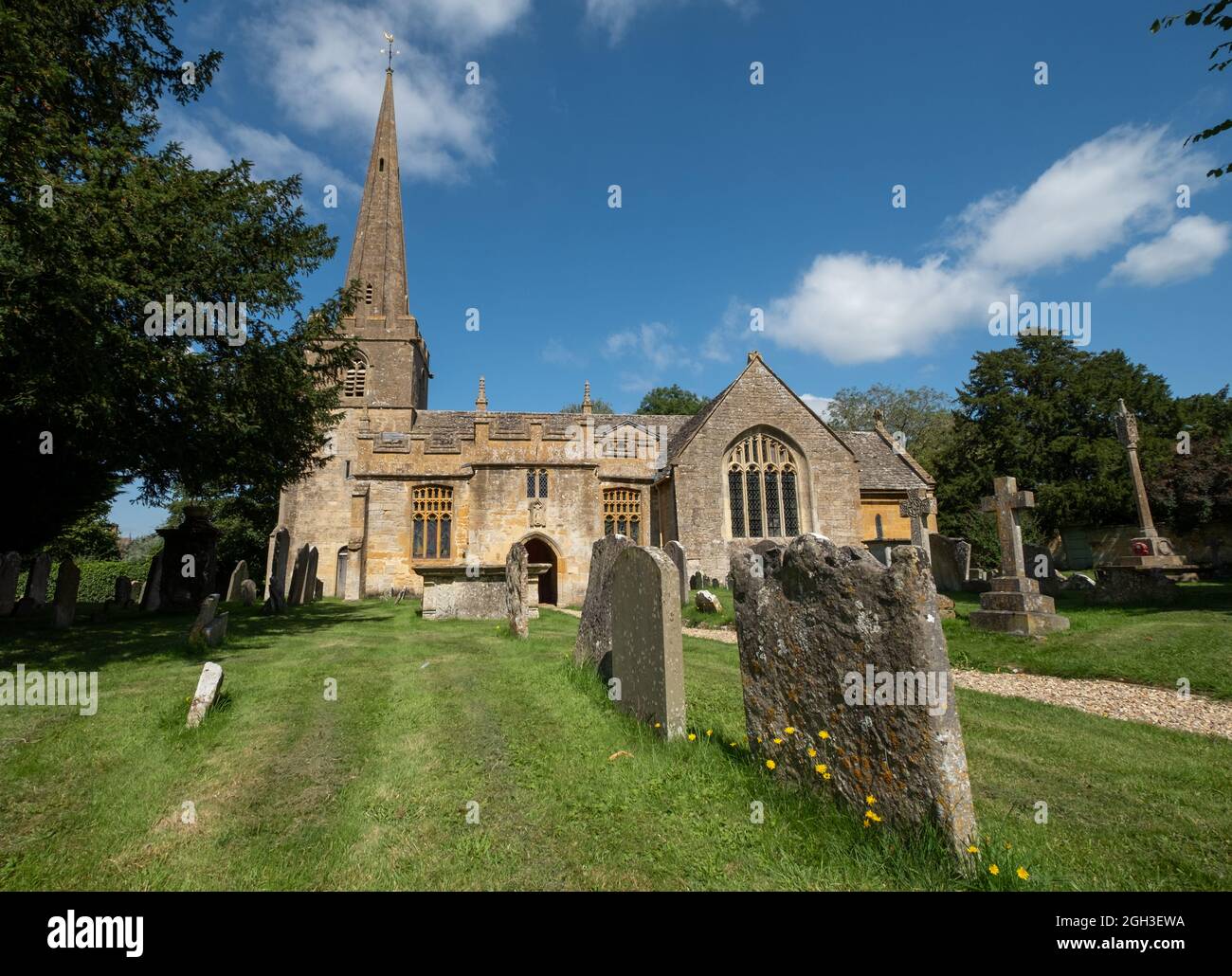 Michael and All Angels Parish Church and graveyard, in the unspoilt ...