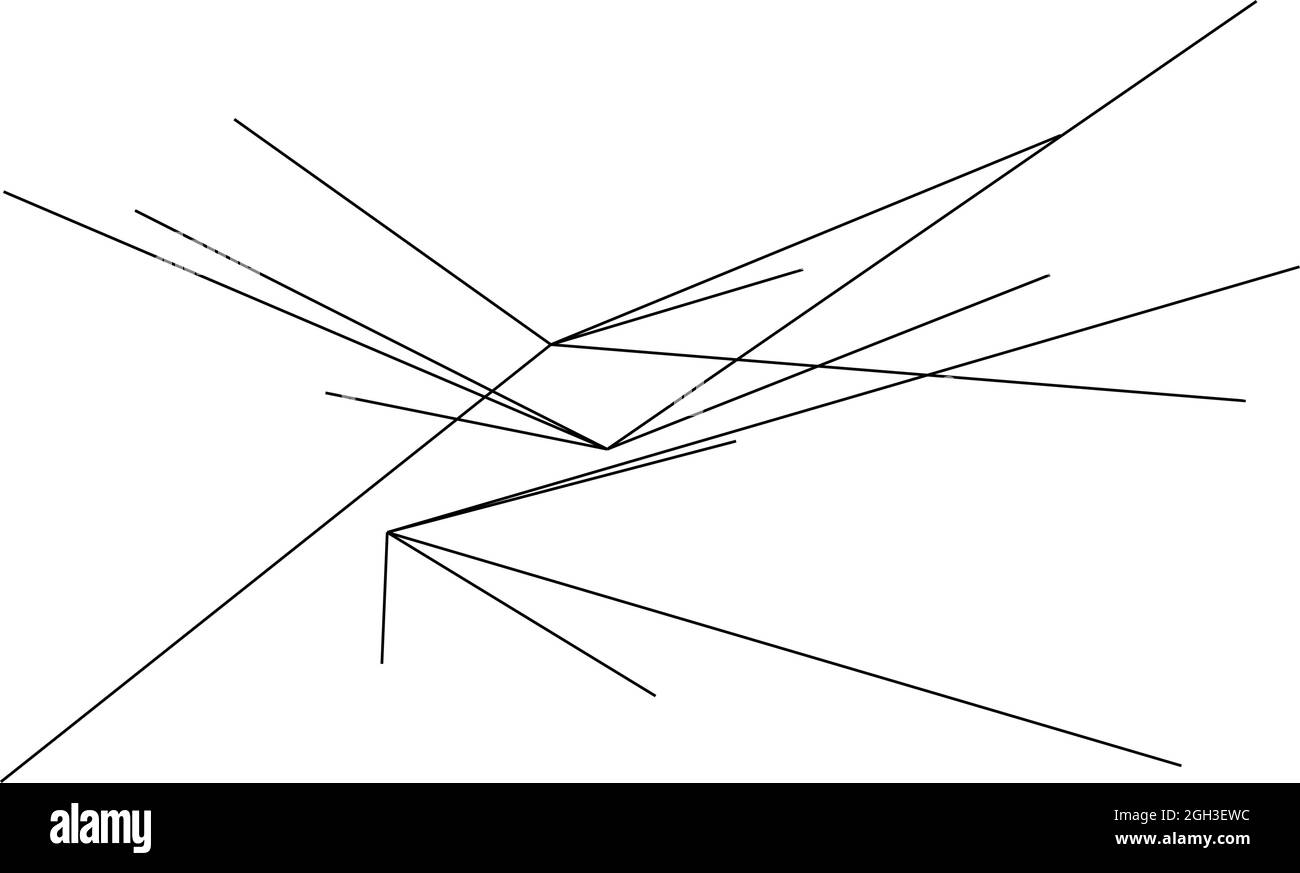Random structure of angular, geometric lines element. Irregular ...