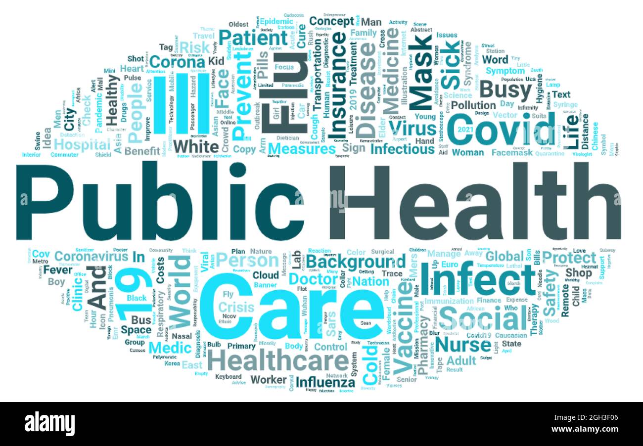 Public health word cloud concept on white background, 3d rendering ...