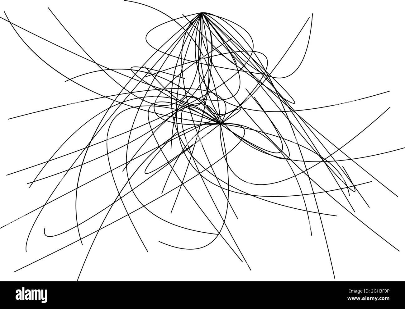 Random curvy, squiggly, tangled lines. Knot, loop, billowy freeform ...