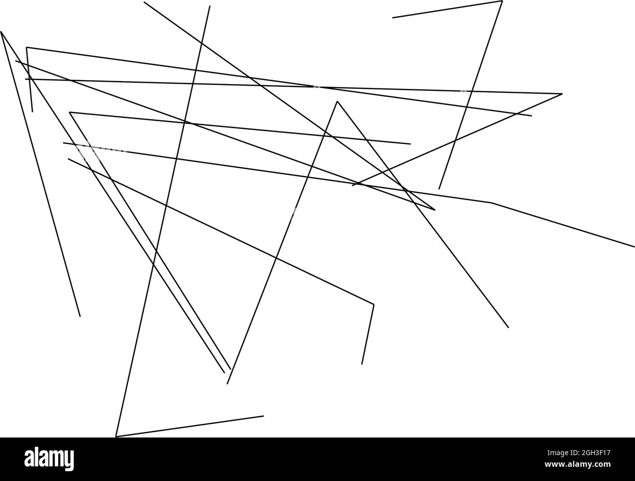 Random structure of angular, geometric lines element. Irregular ...