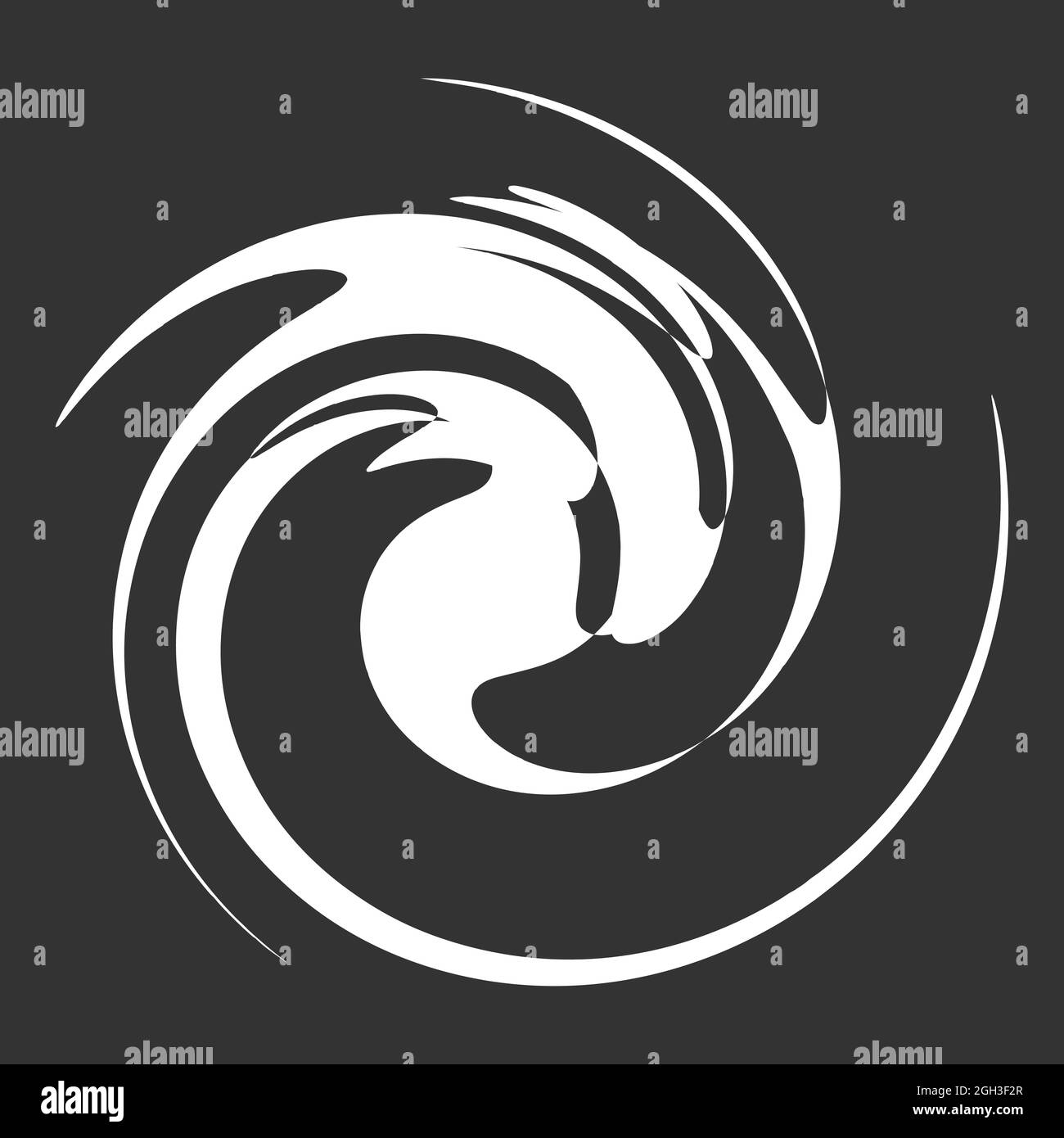 Curl, spiral, swirl, volute. Helix circular twirl – stock vector ...