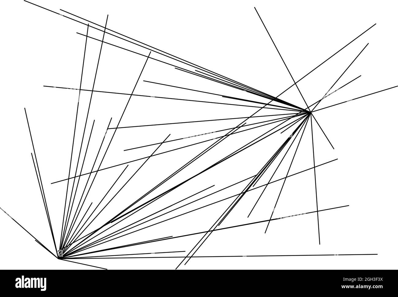 Random structure of angular, geometric lines element. Irregular ...