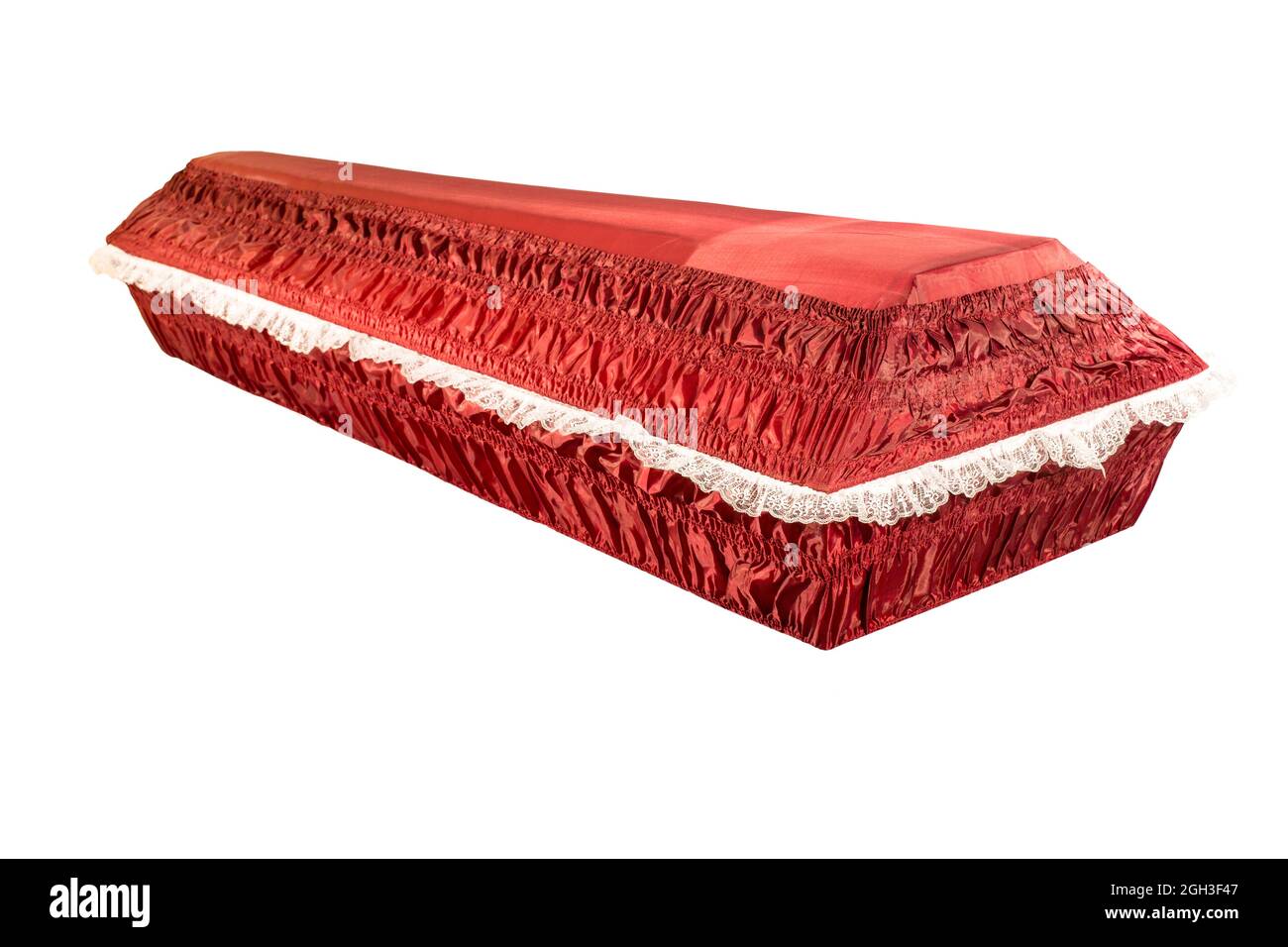 Wooden coffin isolated on white background Stock Photo - Alamy