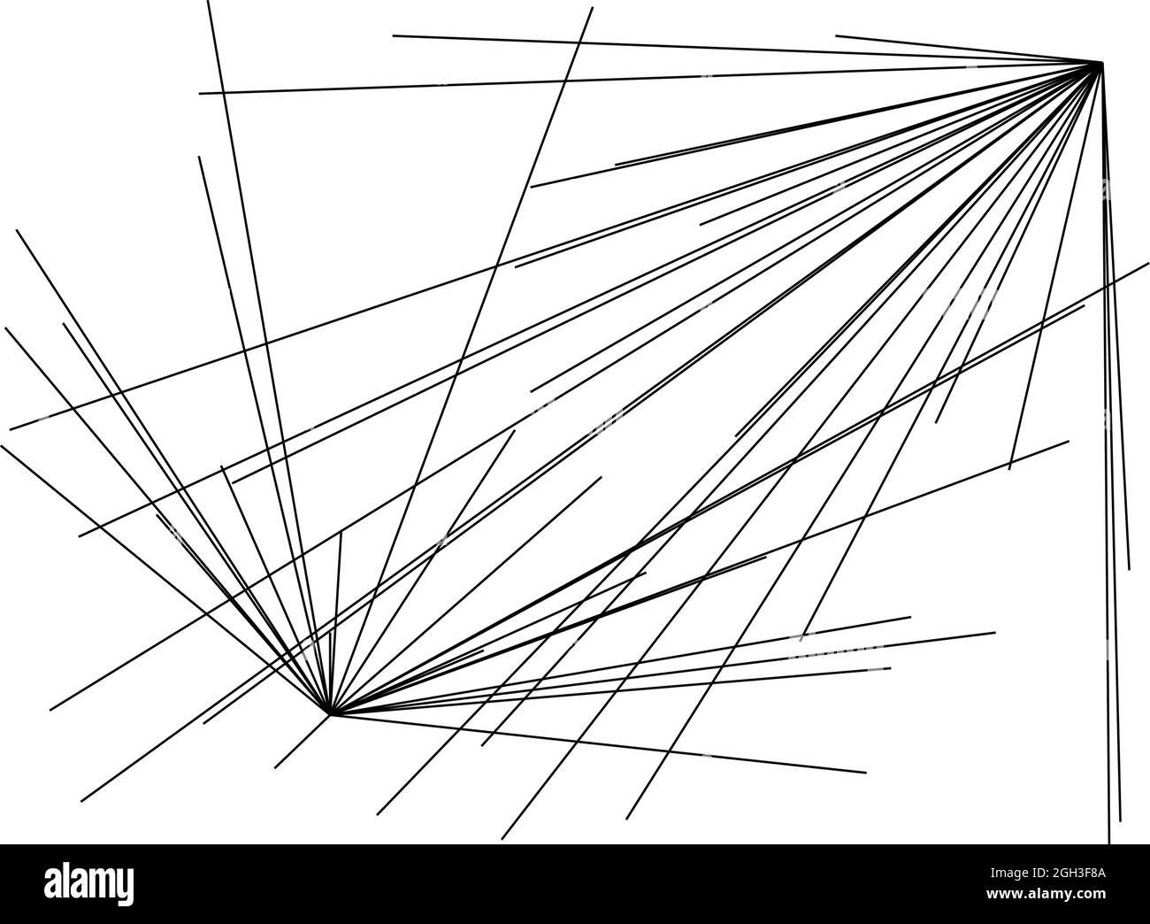 Random structure of angular, geometric lines element. Irregular ...