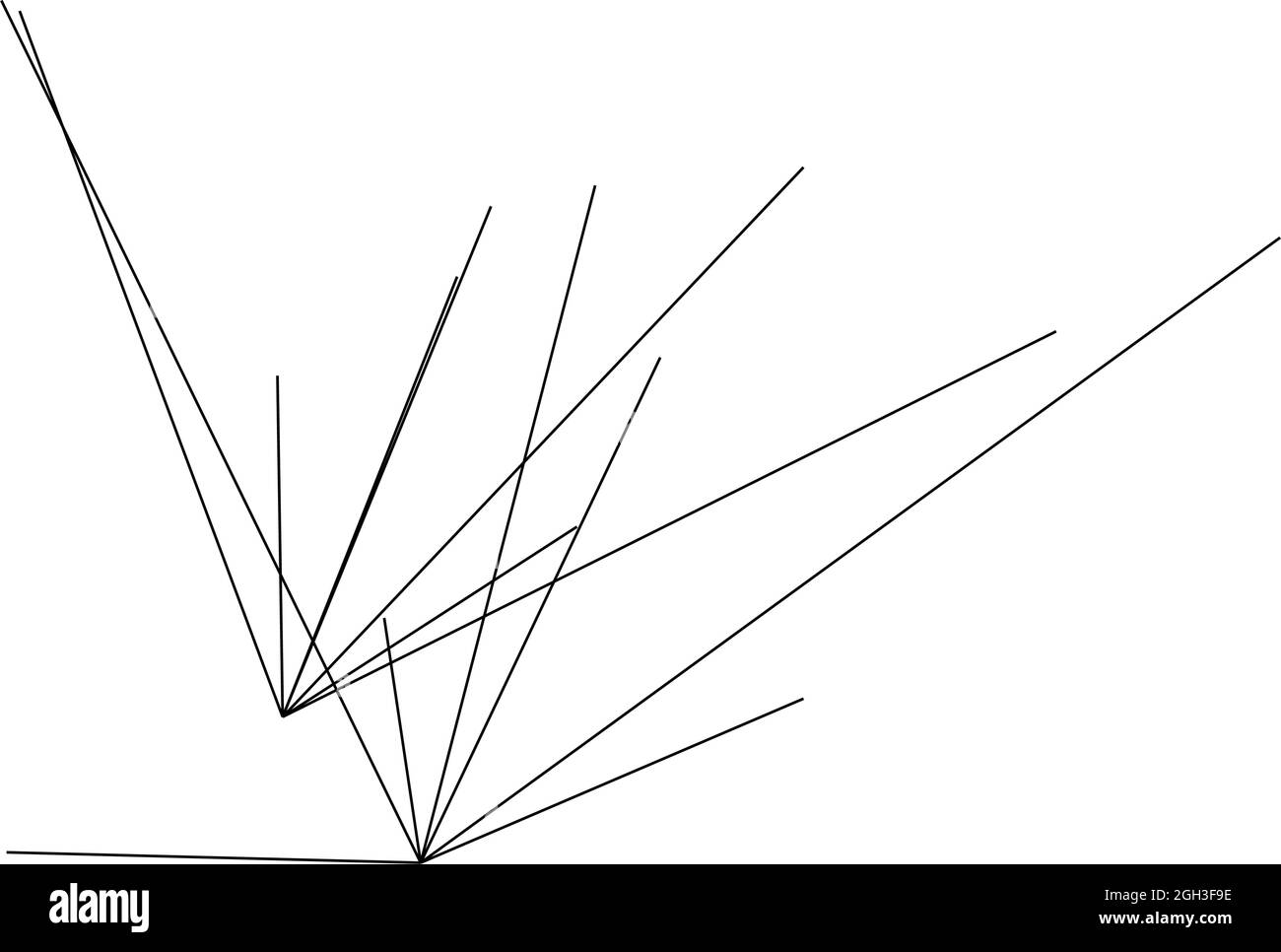 Random structure of angular, geometric lines element. Irregular ...