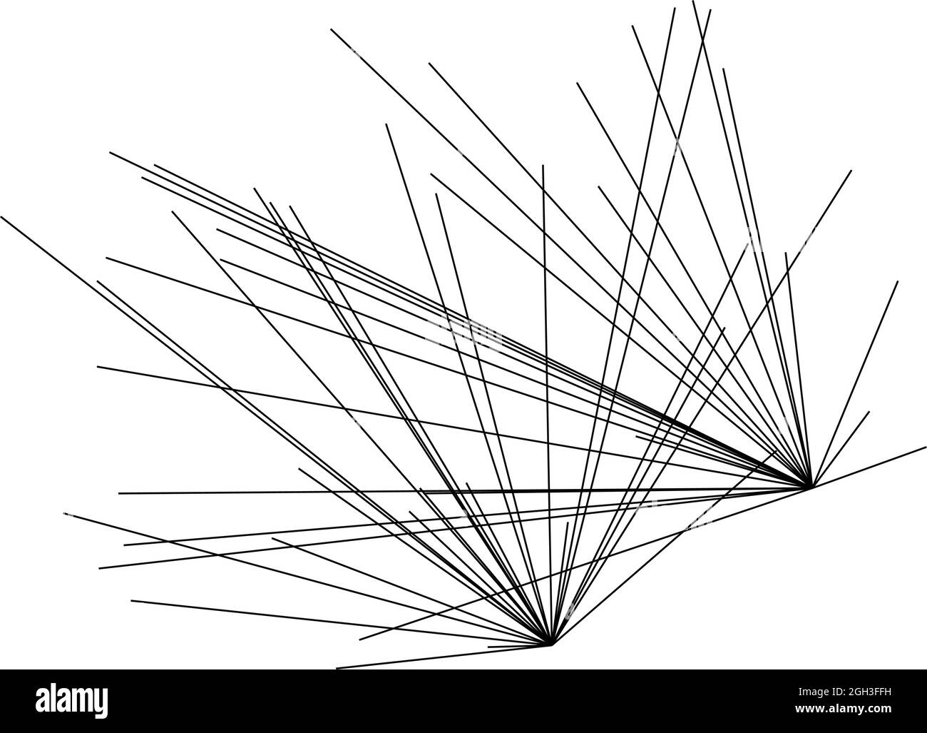 Random structure of angular, geometric lines element. Irregular ...