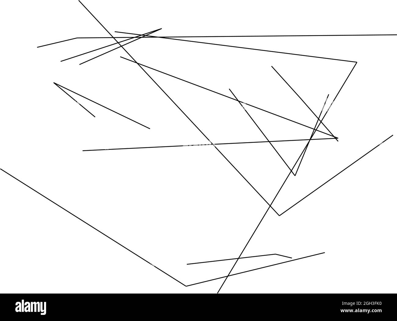 Random structure of angular, geometric lines element. Irregular ...