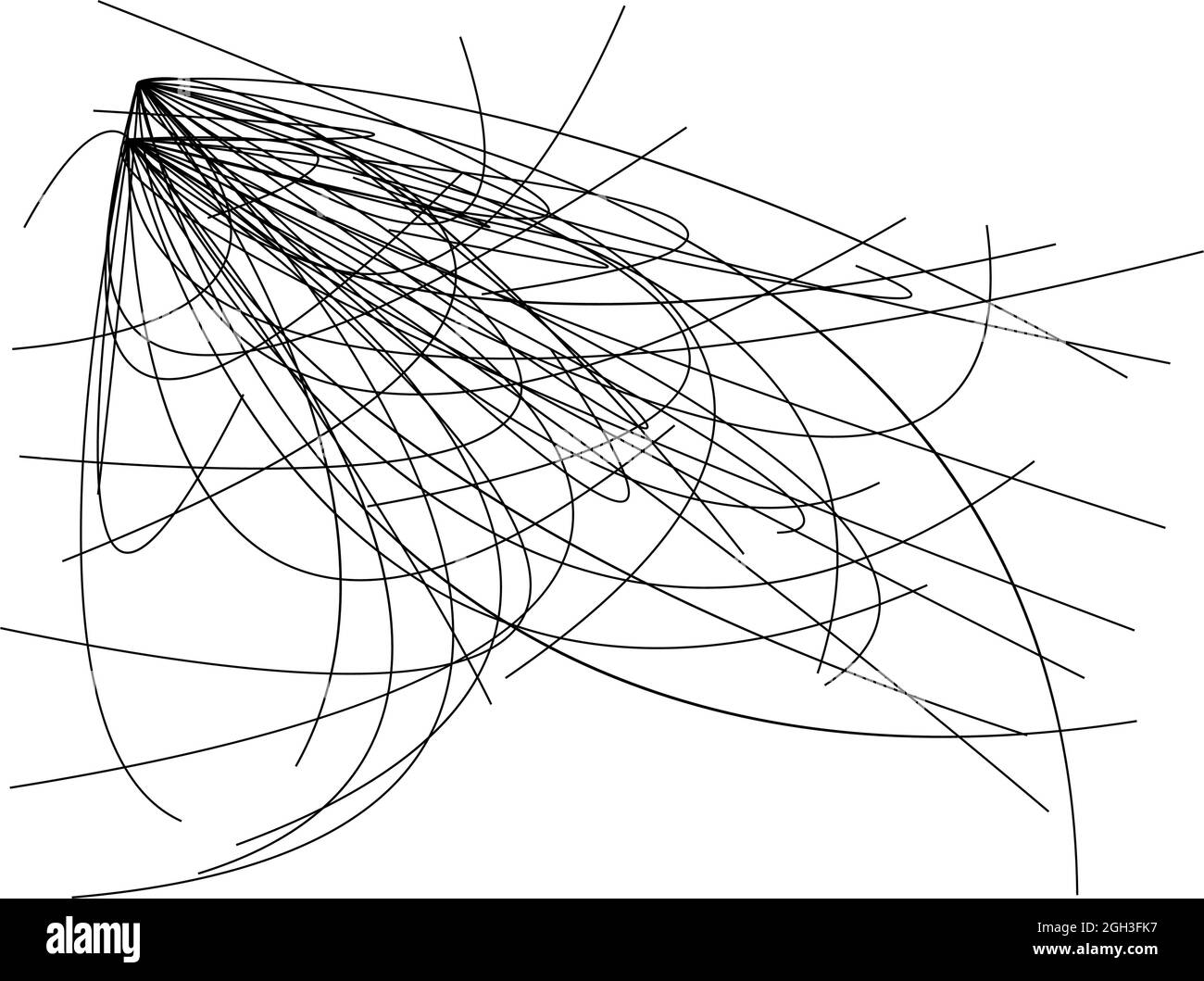 Random curvy, squiggly, tangled lines. Knot, loop, billowy freeform ...