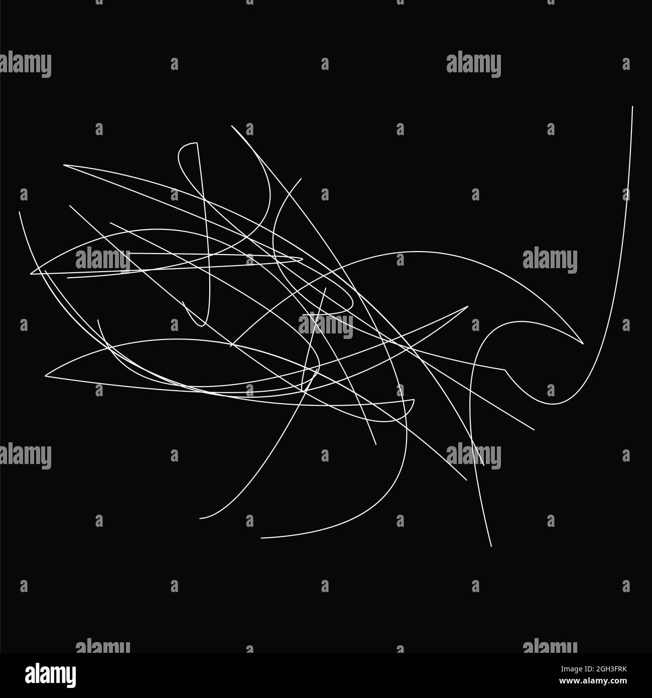 Random curvy, squiggly, tangled lines. Knot, loop, billowy freeform ...