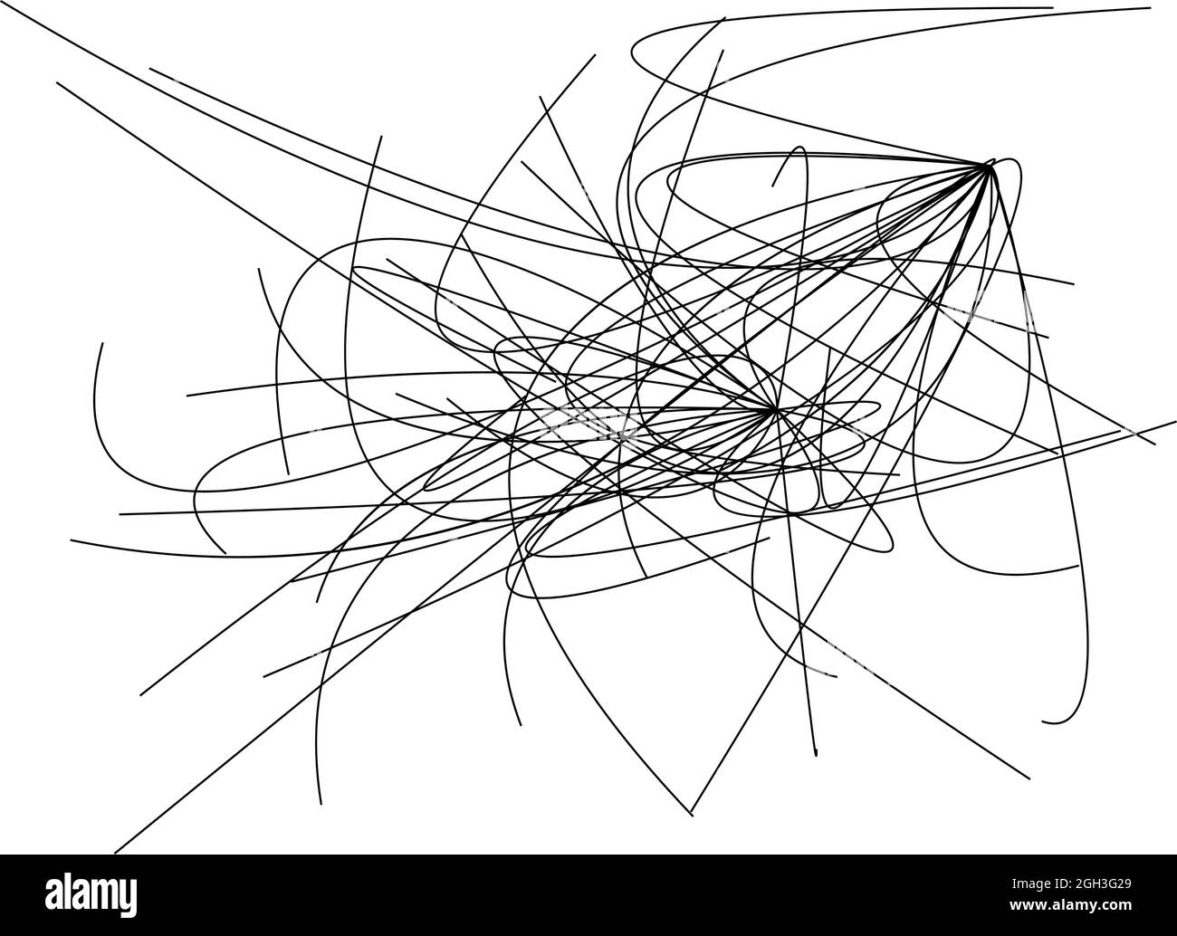 Random curvy, squiggly, tangled lines. Knot, loop, billowy freeform ...