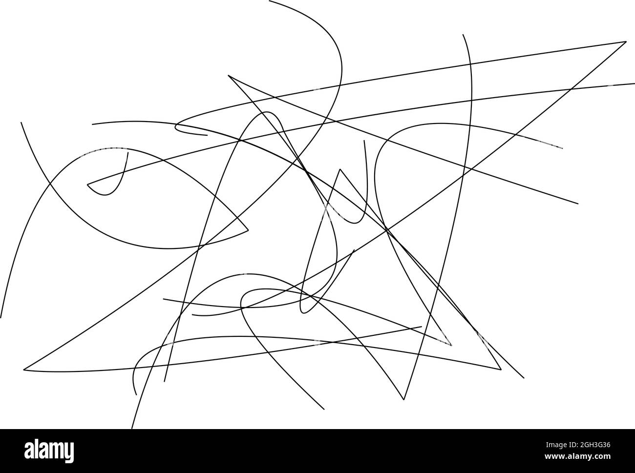 Random curvy, squiggly, tangled lines. Knot, loop, billowy freeform ...