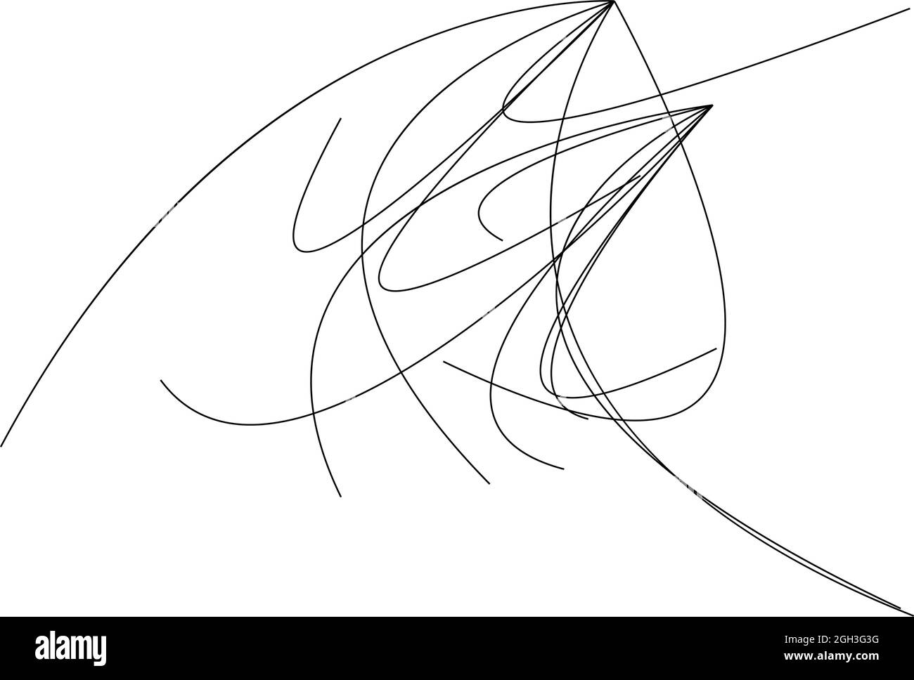 Random curvy, squiggly, tangled lines. Knot, loop, billowy freeform ...